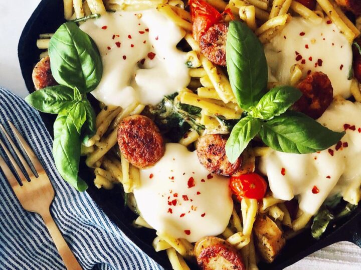Chicken Sausage Caprese Pasta: The Perfect Weeknight Dinner You’ll ...